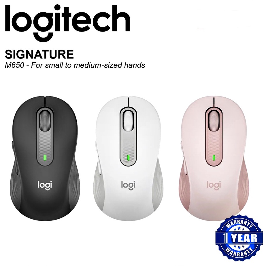 ⚡️เมาส์ไร้สาย⚡️ Logitech M650 Signature Wireless Mouse SmartWheel 2 ...