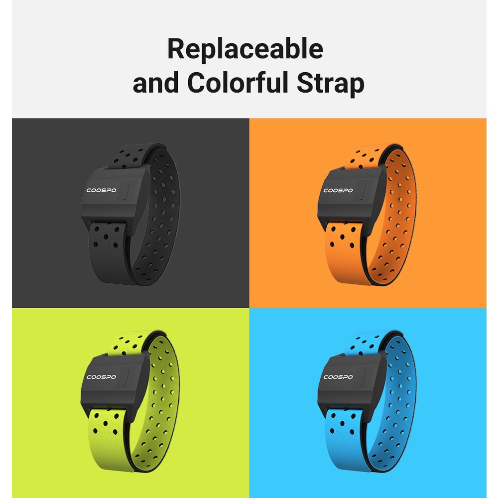 Coospo HW706 ปลอกแขนเซนเซอร์วัดอัตราการเต้นของหัวใจ บลูทูธ 4.0 ANT+ ...