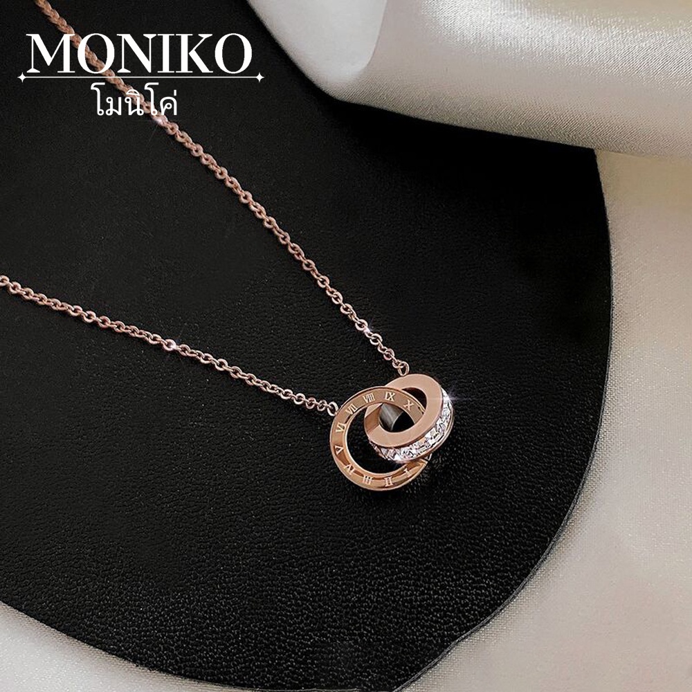 MONIKO การออกแบบดั้งเดิม เครื่องประดับของผู้หญิง สร้อยคอเลขโรมันประดับ ...
