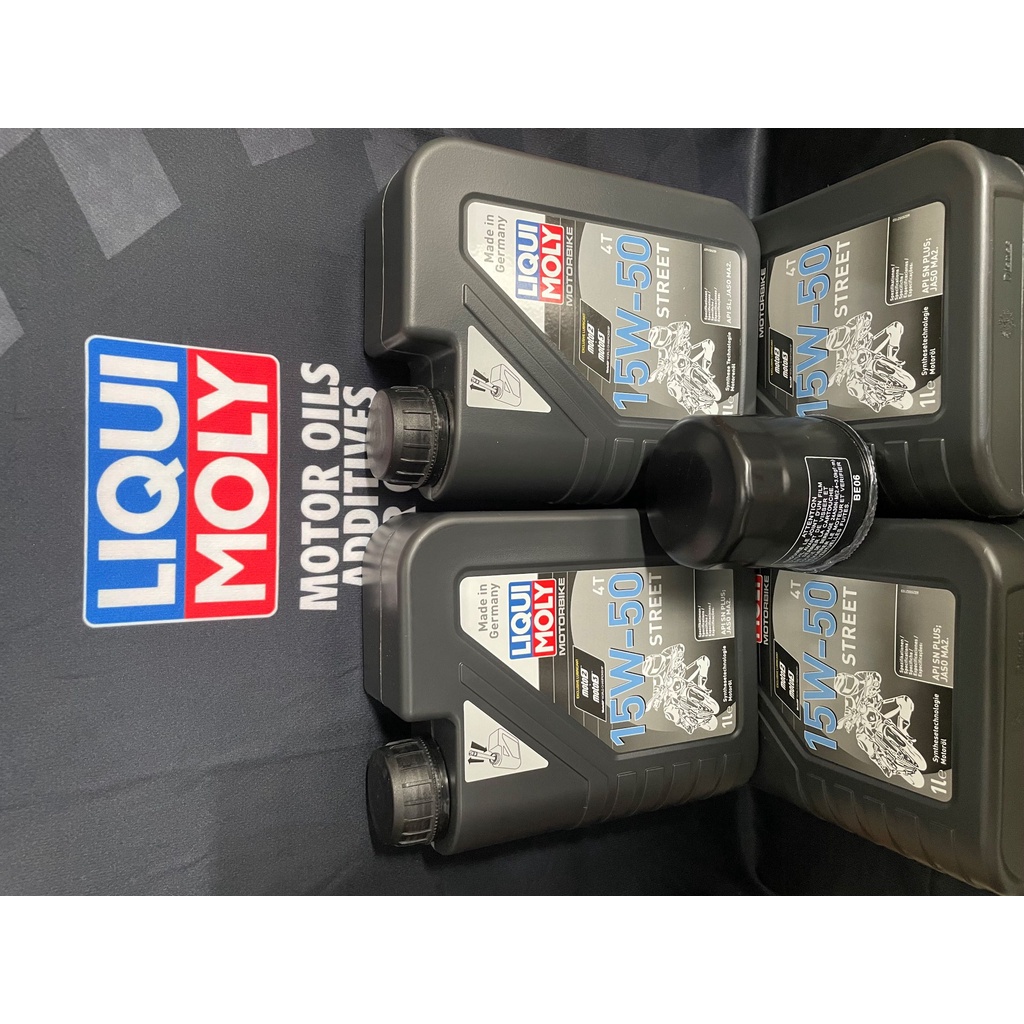 ชุดเปลี่ยนถ่ายน้ำมันเครื่อง Liqui Moly 15W-50 สังเคราะห์แท้100 พร้อม ...