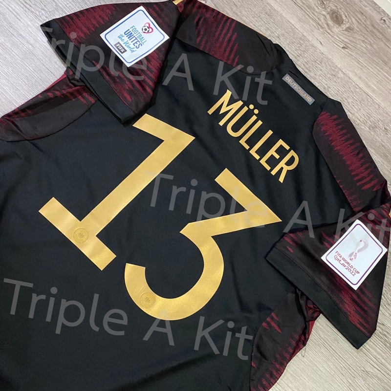 เสื้อบอล เยอรมัน ชุดเยือน(แฟน) ฟุตบอลโลก 2022 Germany Away Kit (Fan) World Cup 2022 Full option ...
