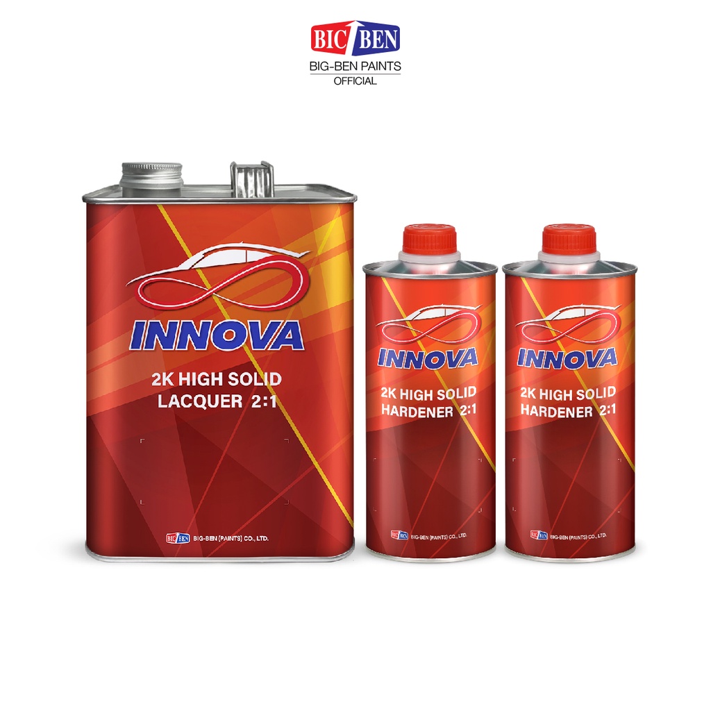 INNOVA แลคเกอร์2K 46-8007 ระบบ 2:1 ขนาด 3.946 กก. พร้อมฮาร์ดดินเนอร์ 0. ...