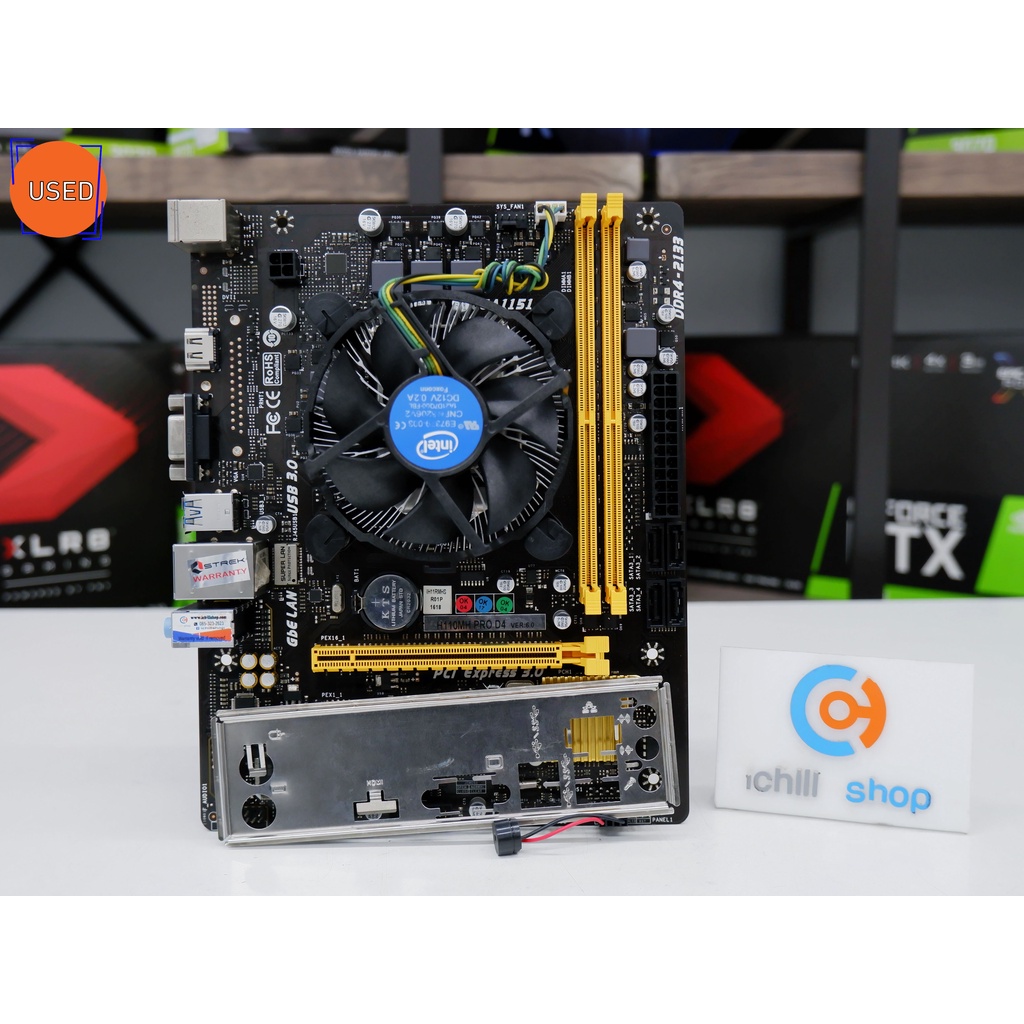 ชุดซีพียูพร้อมเมนบอร์ด CPU: INTEL PENTIUM G4560 3.5 GHZ+ MB: BIOSTAR H110MH PRO D4 NO BOX P12353 ...