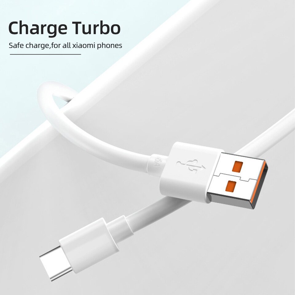สายชาร์จเร็ว Xiaomi ของแท้ Type C 6A 1เมตร สายชาร์จด่วน สายชาร์จ 67W xiaomi USB Type C Quick ...