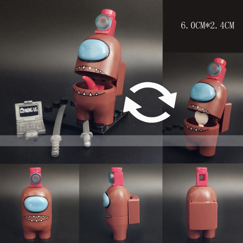 ฟิกเกอร์ Among Us Minifigures Shapeshifter Scientist Engineer Guardian ...