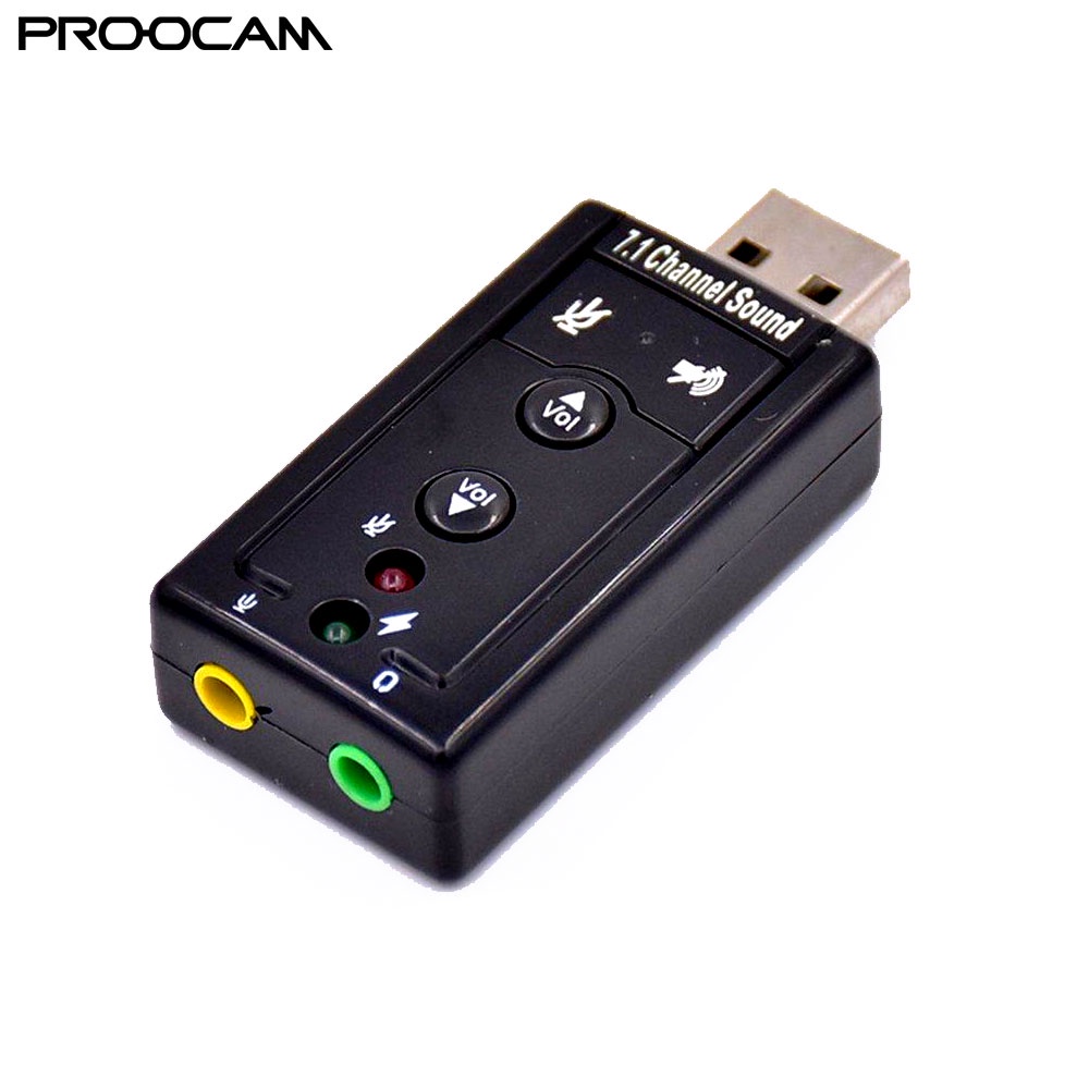 Proocam SCU-8 การ์ดเสียง USB USB7.1 คอมพิวเตอร์การ์ดเสียง USB Notebook ...