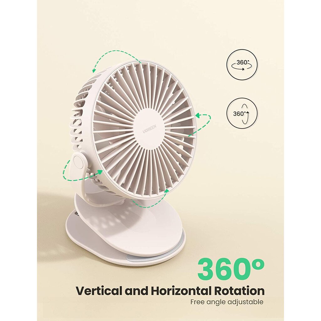 UGREEN 80907 USB-C Multifunctional Desk Fan มีแบตในตัว | Shopee Thailand