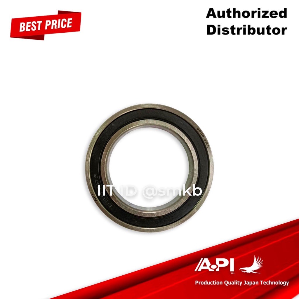 API Brand แบริ่ง ตลับลูกปืนคุณภาพ BALL BEARING 6907 2RS ปิดยาง 6907 ...