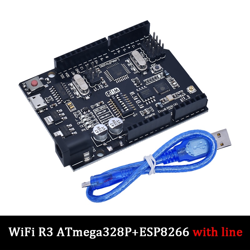 ชิป UNO R3 ATMEGA16U2 UNO+WiFi R3 ATMEGA328P CH340G สําหรับ Arduino UNO ...
