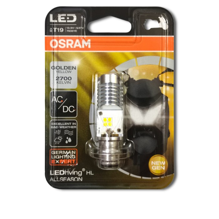 ไฟหน้ารถจักรยานยนต์ Osram Led H6 M5 K1 Ac Dc รับประกัน Pnp สีเหลือง ของ ... ไฟหน้ารถจักรยานยนต์ Osram Led H6 M5 K1 Ac Dc รับประกัน Pnp สีเหลือง ของ ...