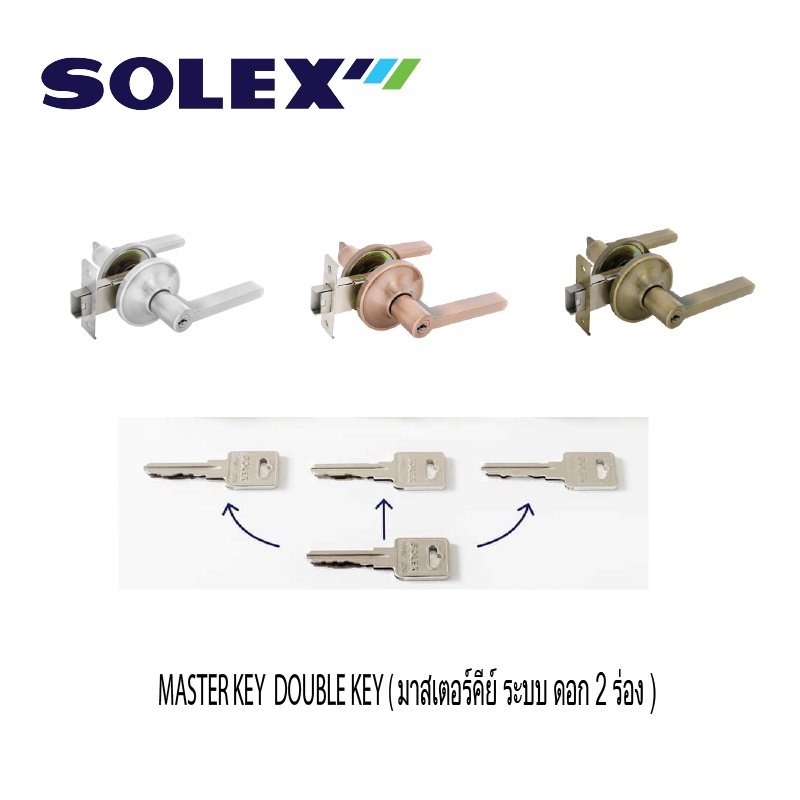 SOLEX งานสั่งทำ Master Key / Key Alike ระบบดอก 2 ร่อง กุญแจมือจับก้าน ...