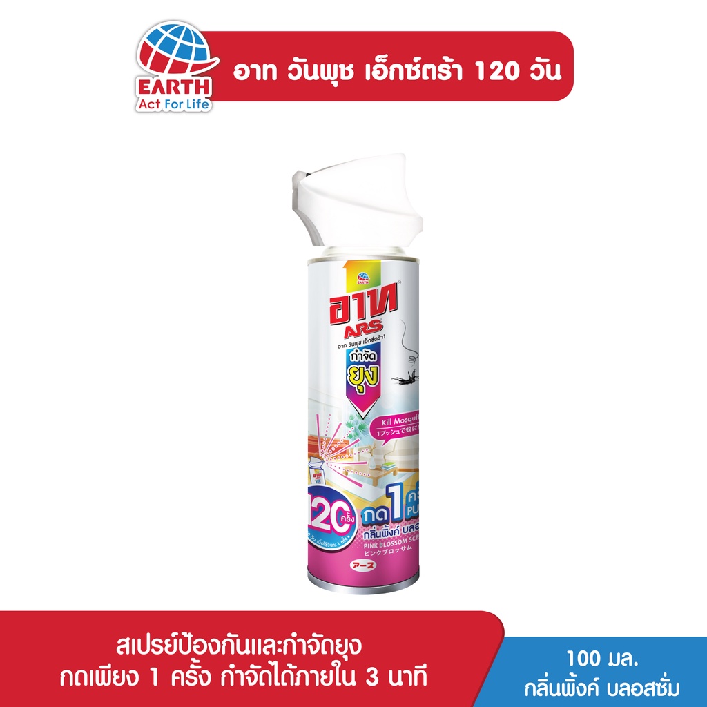 อาท วันพุช เอ็กซ์ตร้า 1กลิ่นพิ้งค์ บลอสซั่ม120วัน ARS ONE PUSH XTRA1 PINK BLOSSOM 120 DAYS ...