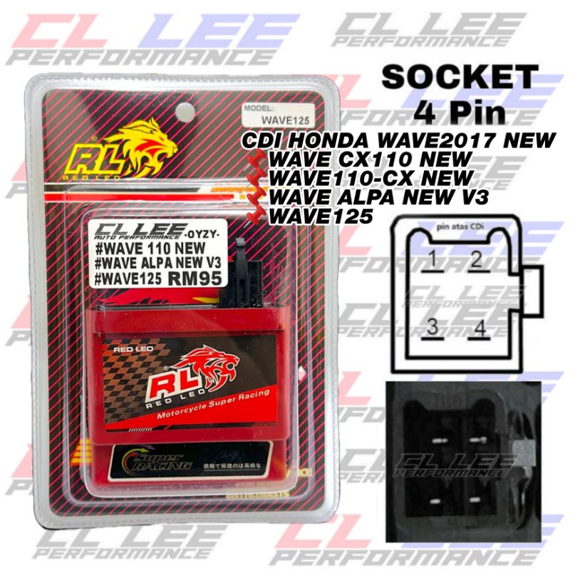 Cdi RED LEO EX5 WAVE100 WAVE125 & LC135 16MAP LC135 NEW W125 WAVE110 CX ...