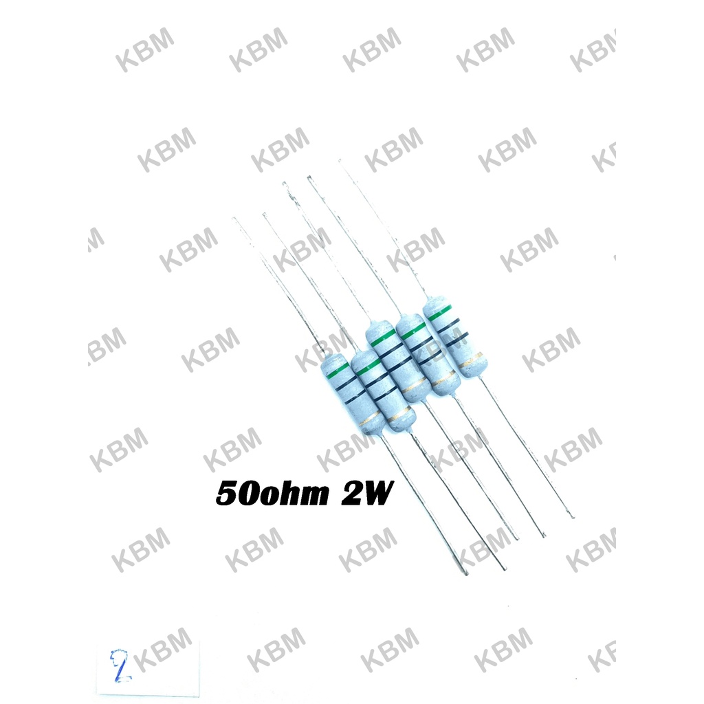 Resistor ตัวต้านทาน 50ohm 0.25W 0.5W 1W 2W 5W 10W | Shopee Thailand