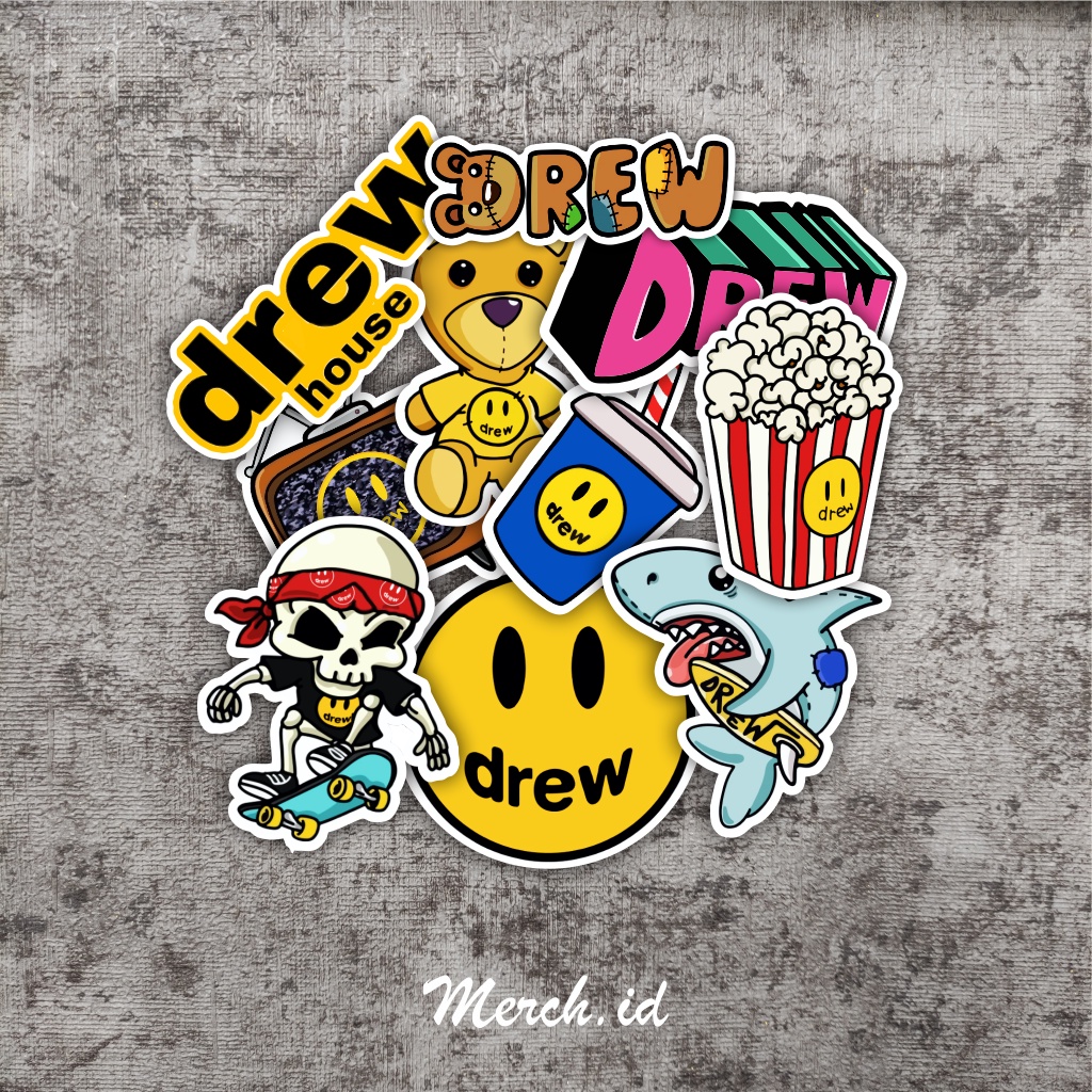 สติ๊กเกอร์ Drew House Justin bieber 10 ชิ้นสําหรับมือถือ แล็ปท็อป เคส ...