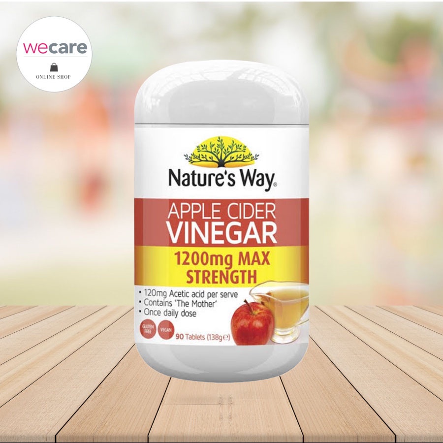 Nature's Way Apple Cider Vinegar 1200 mg Max Strength 90เม็ด เนเจอร์ส ...