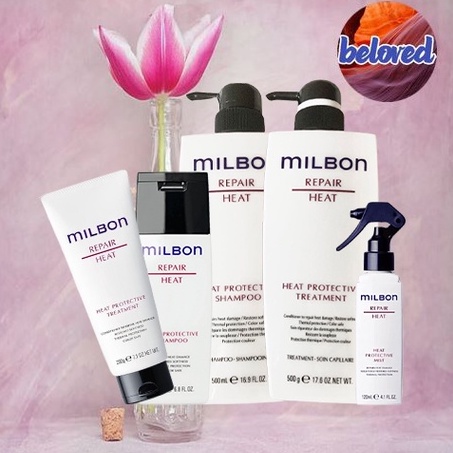 Milbon Repair Heat Protective Shampoo/Treatment/Mist 500/200/120 ml แชมพู ครีมนวดผม สำหรับผมเสีย ...