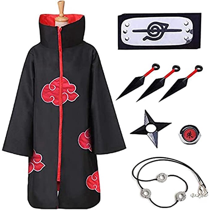 Naruto Goods Naruto Cosplay Cloak Akatsuki Clothes Cloak Costume Anime ...