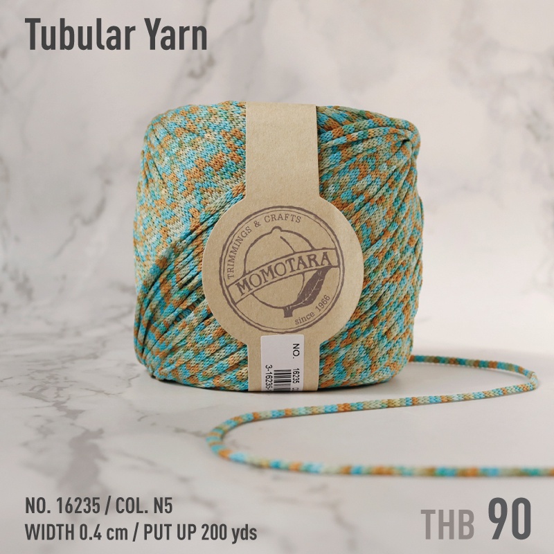 MOMOTARA No. 16235 เส้นด้ายกลม Yarn เชือกกลม Tubular Yarn ขนาด 0.4 ยาว 200 หลา | Shopee Thailand