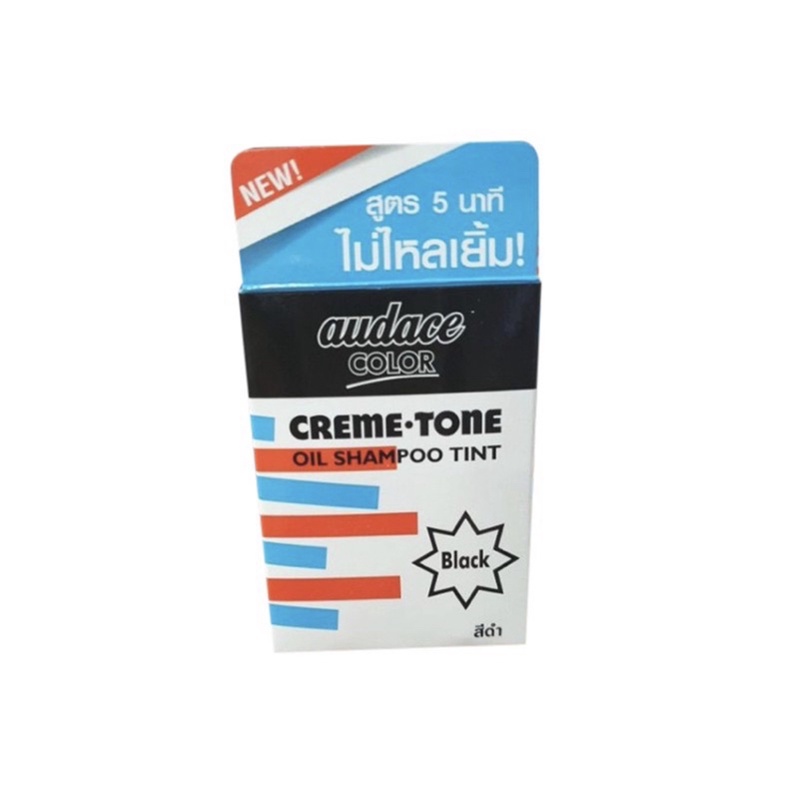 น้ำยาย้อมผม ออด๊าซ คัลเลอร์ สีดำ Audace Color Creme Tone Oil Shampoo ...