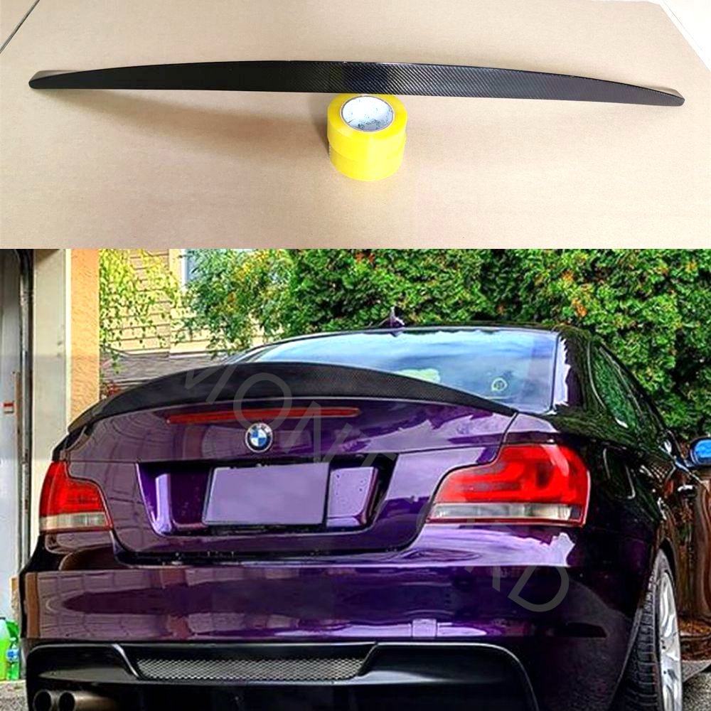 E82 E88 HK Style Real Carbon Fiber / FRP Car styling Rear Trunk Wing ...