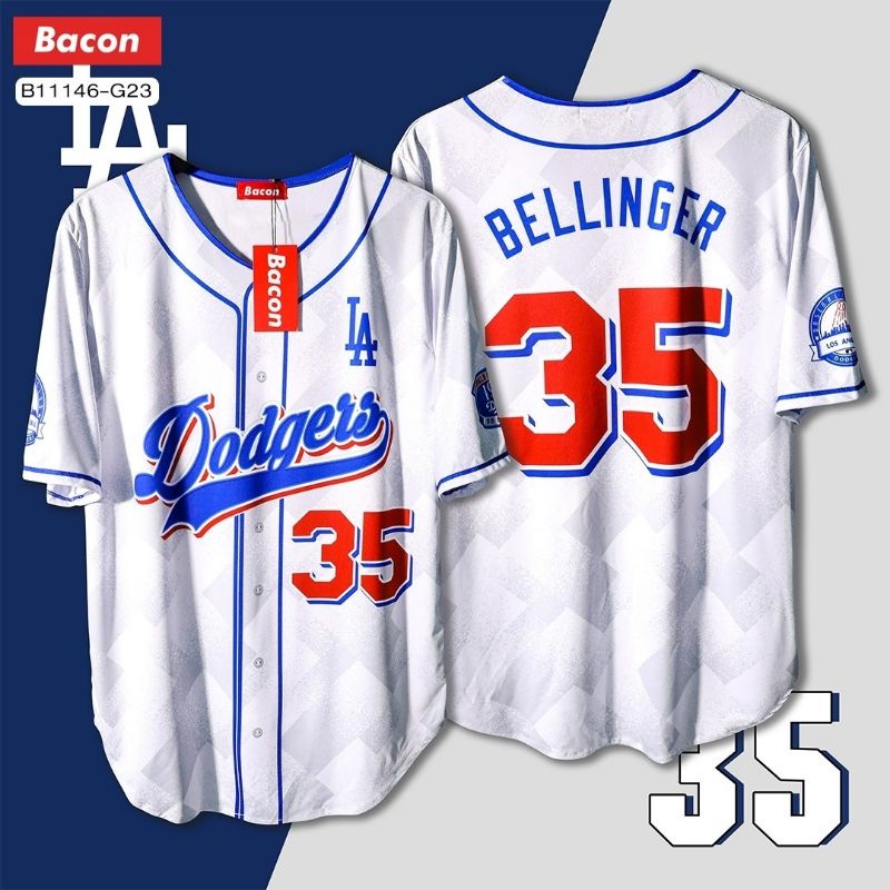 เสื้อแฟชั่น เสื้อกีฬา ลาย Dodgers 35 | Shopee Thailand