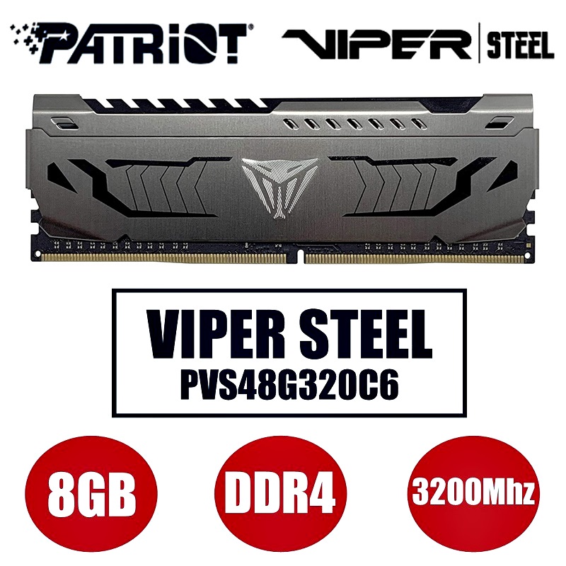 8GB / 16GB / 32GB (8GBx1) DDR4/3200 RAM PC (แรมพีซี) PATRIOT VIPER ...