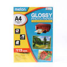 Melon Glossy Photo Paper 115G A4 (100 แผ่น) กระดาษโฟโต้115แกรม | Shopee Thailand