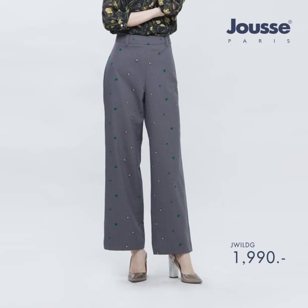 Jousse pants กางเกงทำงานขาตรงกว้าง (JWILDG) | Shopee Thailand