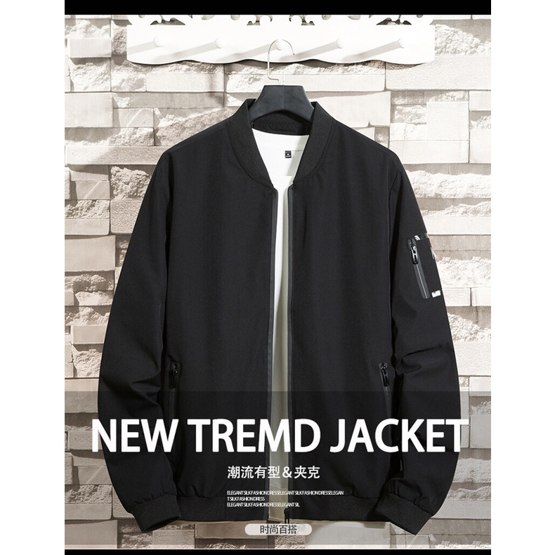 L-9XL Bomber Jacket เกาหลี Stylo คุณภาพดีเสื้อแจ็คเก็ตลําลองผู้ชาย Plus ...
