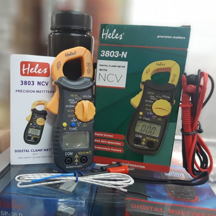 คีมแอมแปร ์ HELES 3803N DIGITAL CLAMP METER PLUS NCV | Shopee Thailand