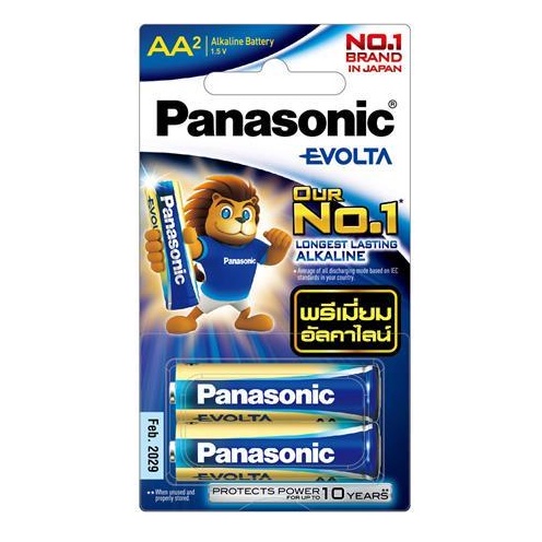 แท้ 100% Panasonic EVOLTA AA/AAA Premium Alkaline Battery ถ่านอัลคาไลน์ พานาโซนิค อีโวลต้า 1.5v ...