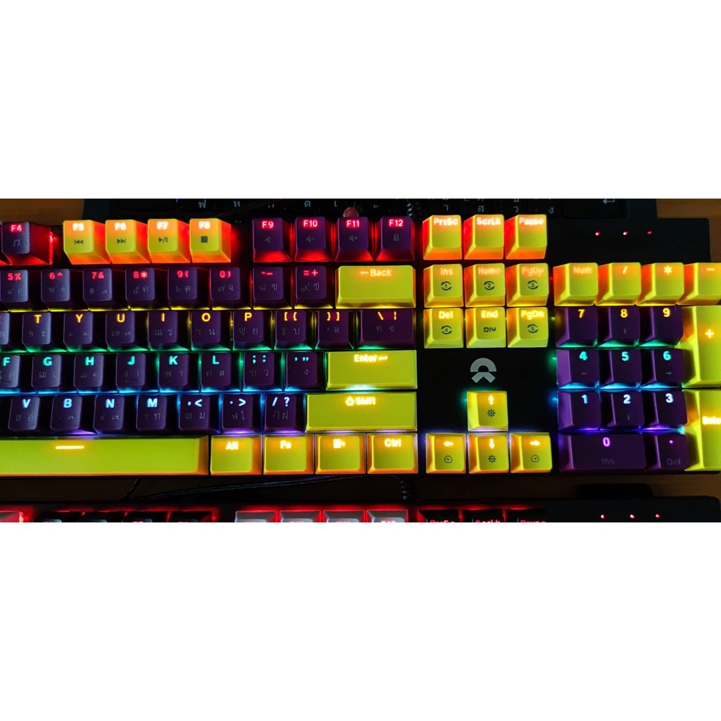 Keyboard Gaming Mechanical OKER K458 MIXED BACKLIT BLUESWITCH รับประกัน ...