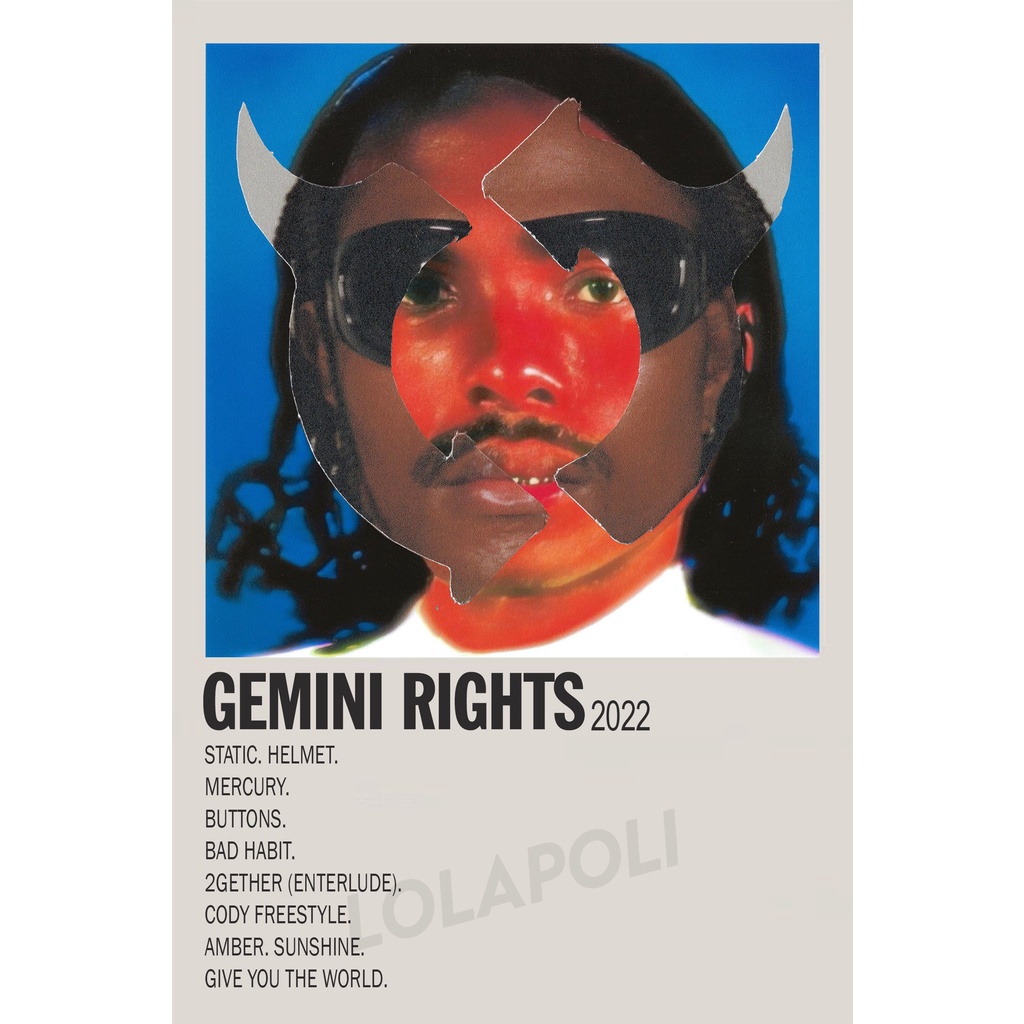 โปสเตอร์ปกอัลบั้ม Gemini Rights - Steve Lacy | Shopee Thailand