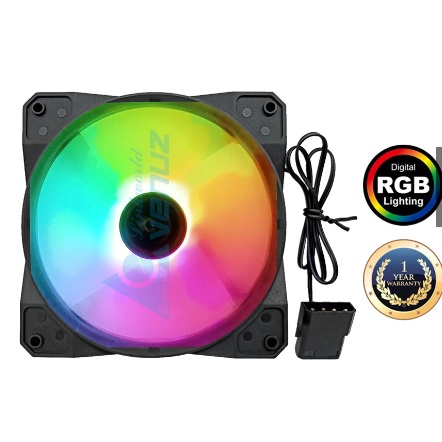 VENUZ Fan Case 120mm VF 1299 Fixed Lumina Rainbow Fan with B4P - Black ...