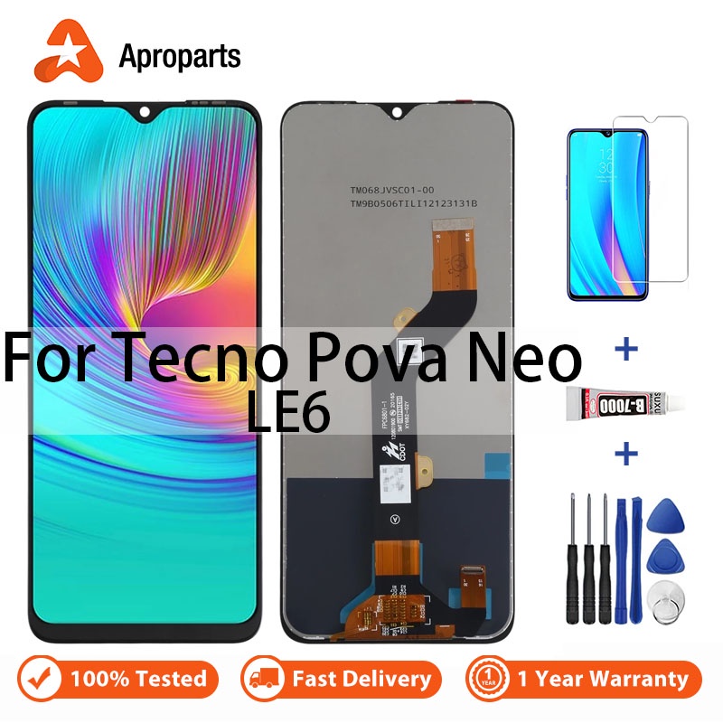 อะไหล่หน้าจอสัมผัสดิจิทัล LCD แบบเปลี่ยน สําหรับ Tecno Pova Neo LE6 ...