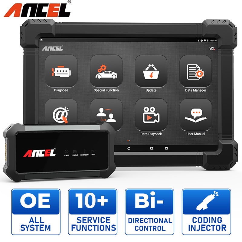Ancel X7 OE-Level OBD2 Scanner Mobil Car Scanner Bluetooth Alat ...
