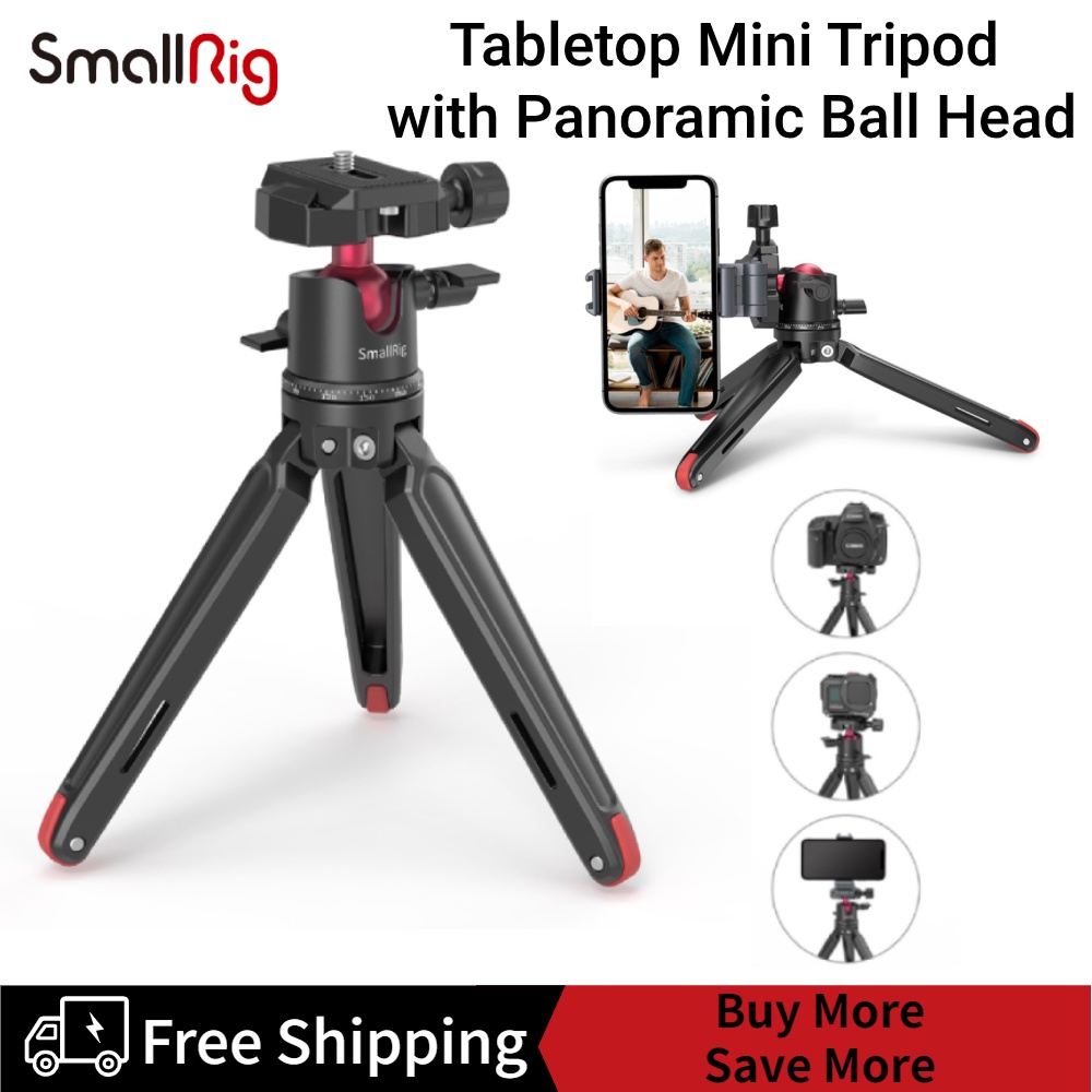 SmallRig Tabletop Mini Tripod with Panoramic Ball Head BUT2664 | Shopee ...