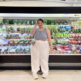 “Table pants” กางเกงขายาวเอวสม็อค ไซต์ใหญ่ยืดได้60นิ้ว ใส่สบายมาก ...