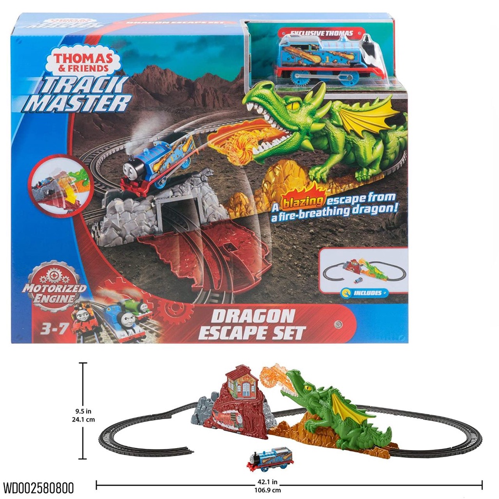รางรถไฟ รางโทมัส TRACK MASTER DRAGON ESXAPE SET THOMAS & FRIENDS ...