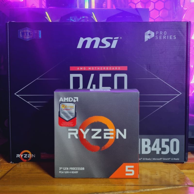 CPU RYZEN 5 3600 + B450 MSI A PRO MAX มือ2 มีประกันศูนย์ติด-พร้อมส่ง | Shopee Thailand
