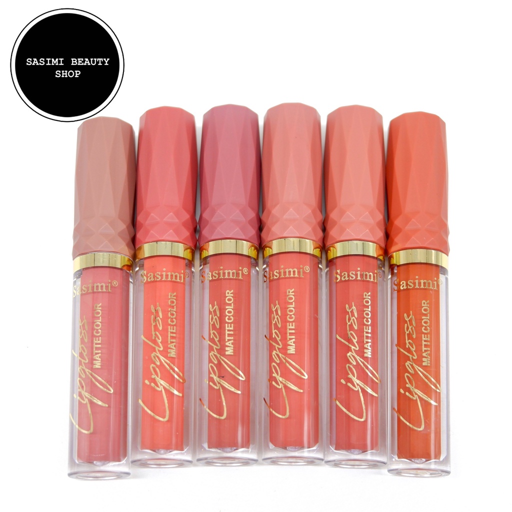 SASIMI Lip Gloss Matte Color ลิปจิ้มจุ่มเนื้อแมทต์ สีสวย เกลี่ยง่าย ติด ...