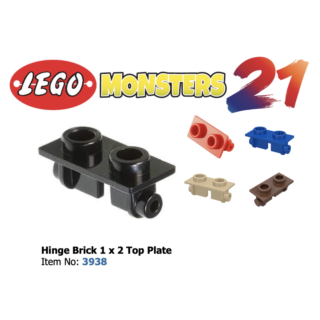 [ 1 ชิ ้ น ]-lego ของแท ้ 1, บานพับอิฐ 1 x 2 แผงด ้ านบน- ID 3938 ...