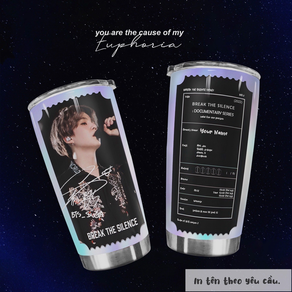 ตั ๋ ว Bts - Suga Signature Go Drink Celebrity / Idol กระติกน ้ ําร ้ ...