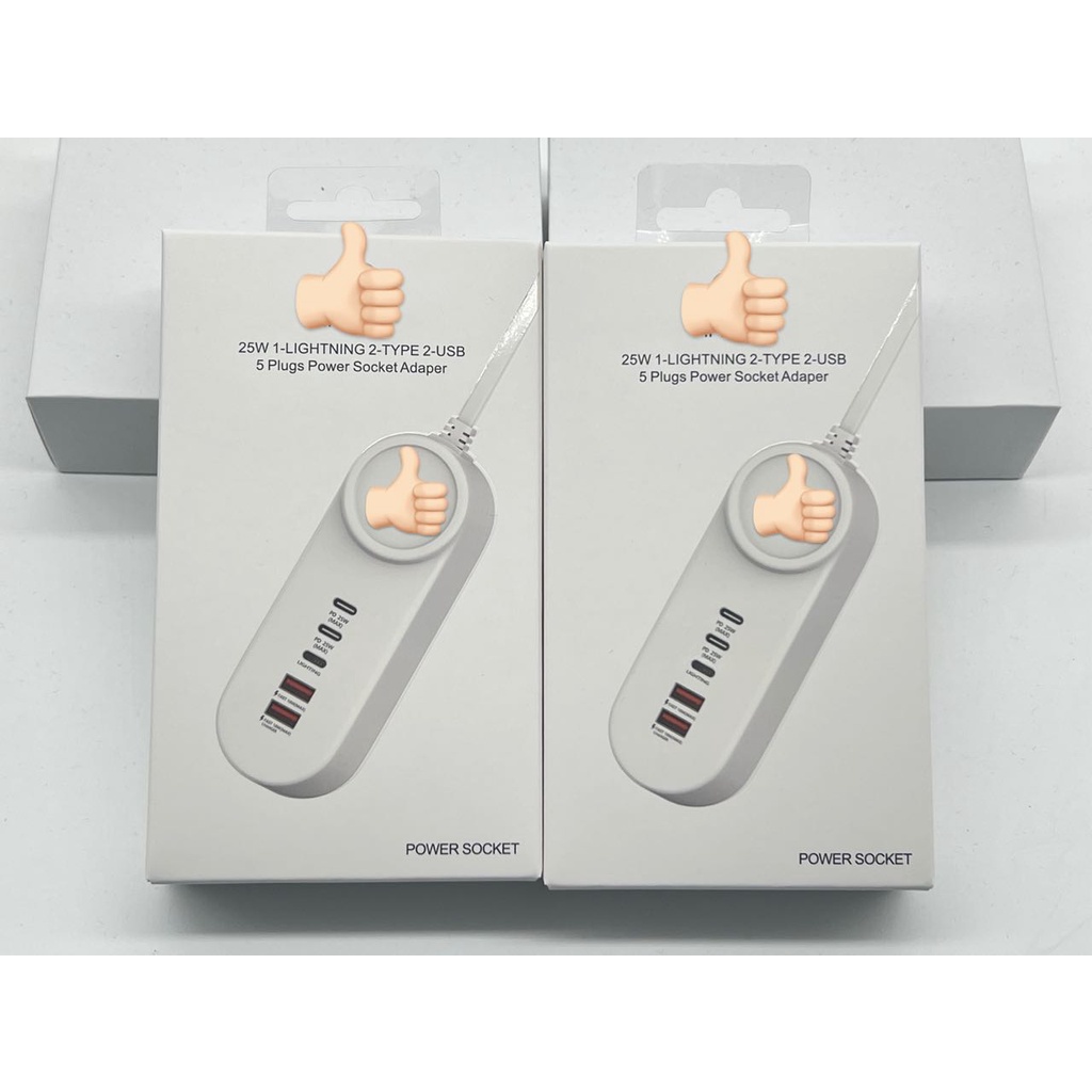 ชาร์จเร็ว 35W USB-C+C Power Socket 4 Plugs Power Socket-Digital Display ...