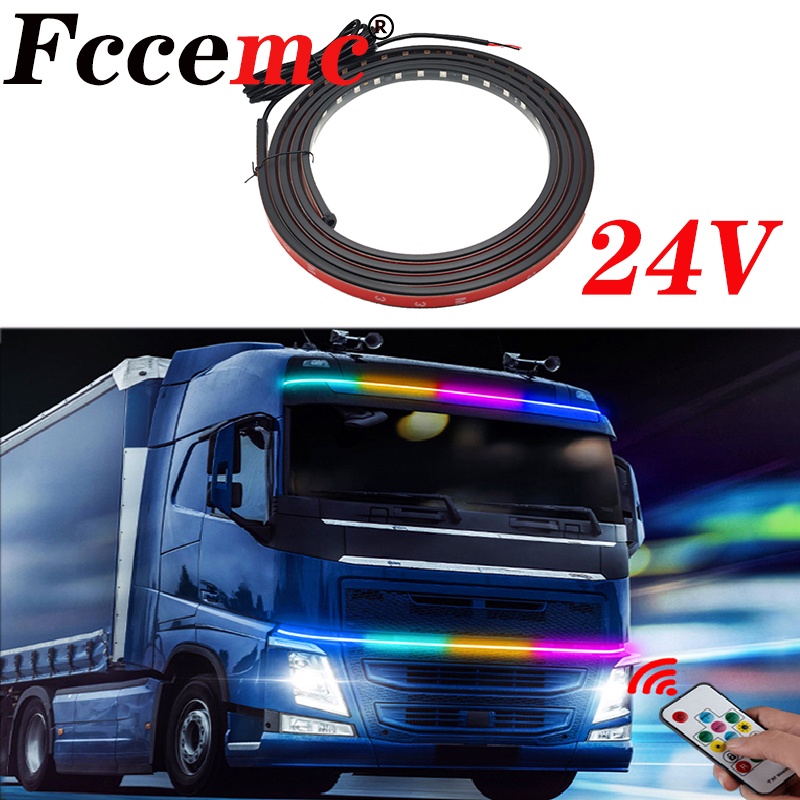 24v Truck Lights Van Led Strip Rgb Lorry Brake Warning Driving Lights ...