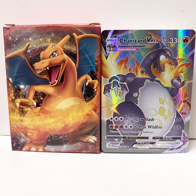Pokémon โปเกมอน ชาริซาร์ด Dynamax ฉบับภาษาอังกฤษ 60 แผ่น การ์ด Vmax 6.6 ...
