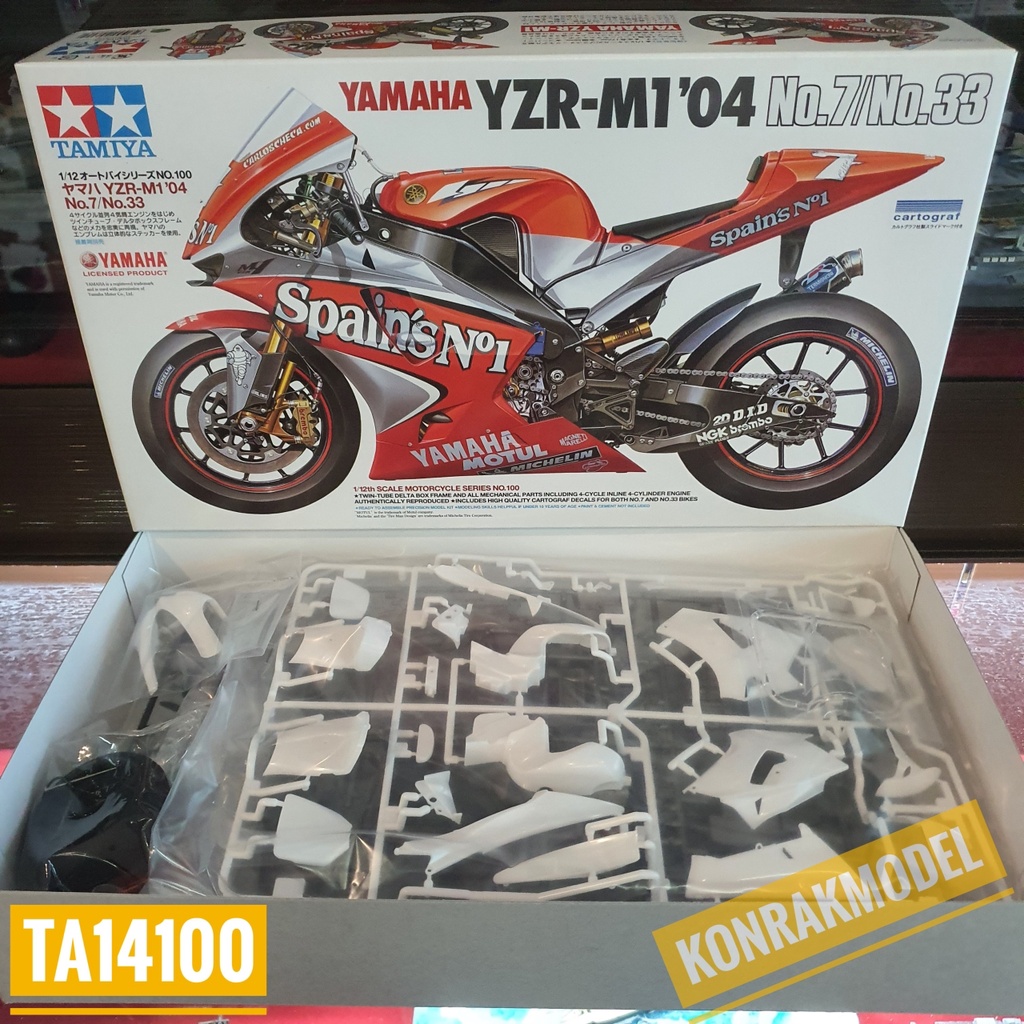 TAMIYA 14100 YAMAHA YZR-M1'01 NO.7/NO.33 [1/12] | Shopee Thailand