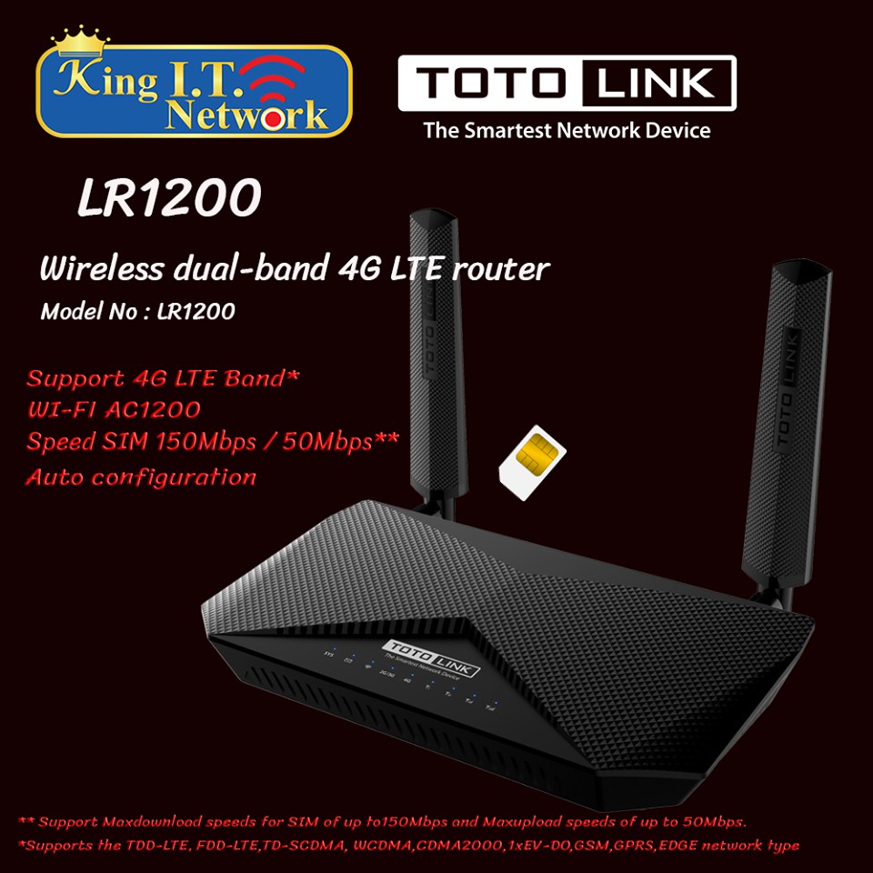LR1200 Wireless dual-band 4G LTE router (KINGIT) | Shopee Thailand