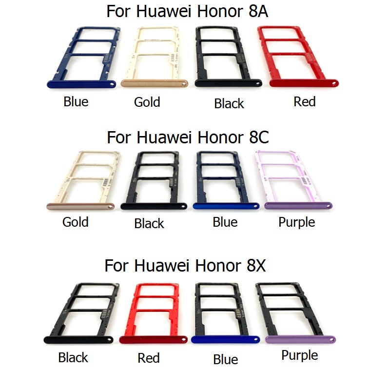 ซิมการ์ดซ็อกเก็ตถาด Reader ผู้ถือ Connector สําหรับ Huawei Honor 8A 8X ...